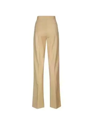 Elisabetta Franchi Logo-plaque Trousers - Neutrals