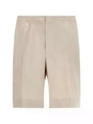 Zegna Linen Bermuda Shorts - Neutrals
