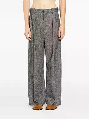 Loewe Wide-leg Twill Trousers - Grey