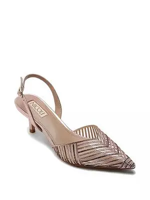 NICOLI Clivia Slingback Pumps - Pink