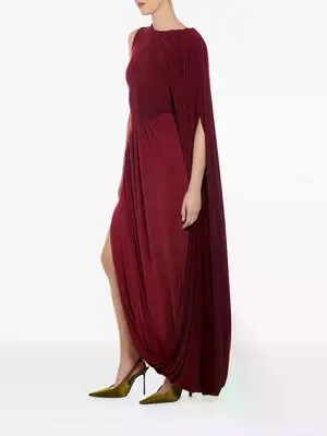 AXEL 113 Valentina Draped Maxi Dress - Red