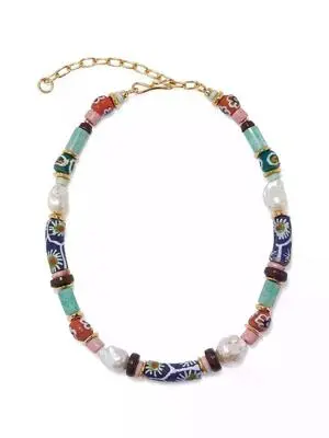 LIZZIE FORTUNATO Souvenir Beaded Necklace - Gold