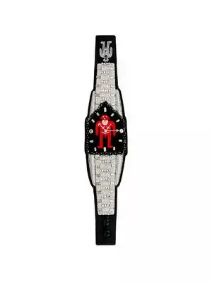 WALTER VAN BEIRENDONCK Beaded-appliqué Bracelet - Black