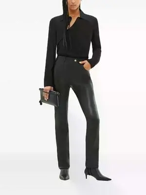 COURREGES Long-sleeve Button-detail Shirt - Black