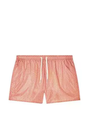 Armani Exchange Patterned Drawstring Swim Shorts - Orange