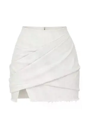 Rick Owens Draped Mini Skirt - White