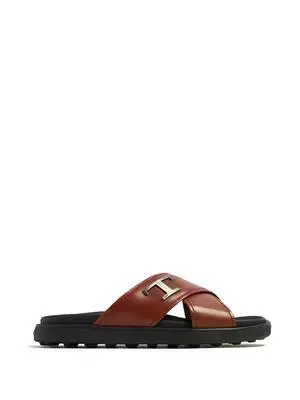 TOD'S Timeless Leather Sandals - Red