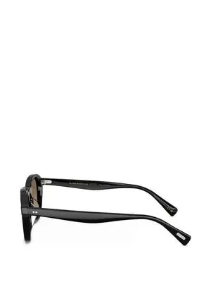 Oliver Spencer Eyles Round-frame Sunglasses - Black