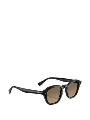 Oliver Spencer Eyles Round-frame Sunglasses - Black