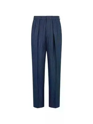 TOM FORD Striped Pleated Trousers - Blue
