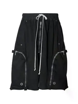 Rick Owens Bauhaus Pods Shorts With Zip Detail - Black