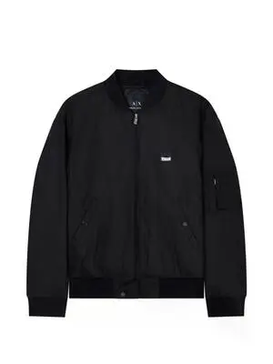 Armani Exchange Logo Patch Zip Jacket - Black
