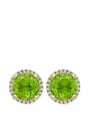 Kiki Mcdonough Grace Peridot And Diamond Stud Earrings - Gold