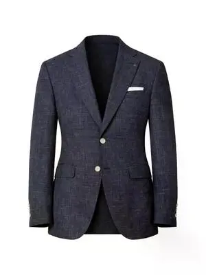 BOSS Button Single-breasted Blazer - Blue