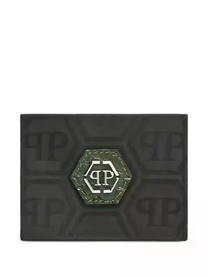 Philipp Plein Logo-pattern Wallet - Black