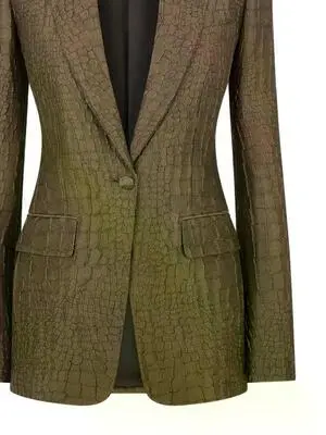 TOM FORD Crocodile-effect Single-breasted Blazer