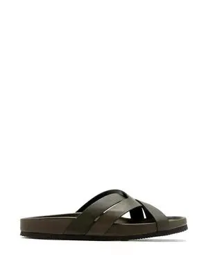 TOM FORD Cross Strap Slides - Green