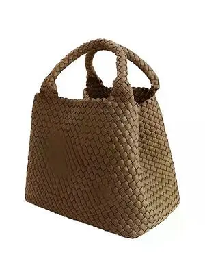 MARREA Woven Tote Bag - Brown
