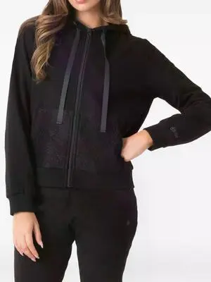 DIMENSIONE DANZA Lace Hooded Sweatshirt - Black
