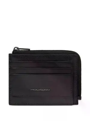 PIQUADRO Zipped Card Holder - Black