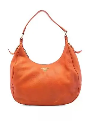 Prada 2010-2026 Vitello Daino Zip Top Hobo Shoulder Bag