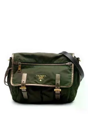 PRADA 2010-2026 Tessuto Zip Double Buckle Messenger Bag Crossbody Bag
