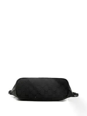 Gucci Gg Canvas Boat Shoulder Bag - Black