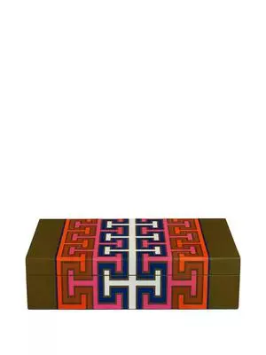 Jonathan Adler Geometric-print Jewellery Box - Green