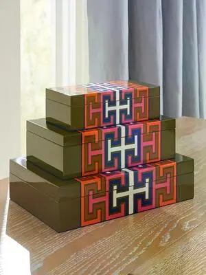 Jonathan Adler Geometric-print Jewellery Box