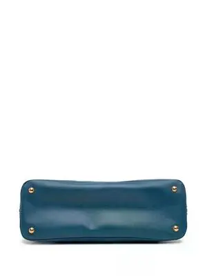 Prada Large Saffiano Lux Promenade Satchel - Blue