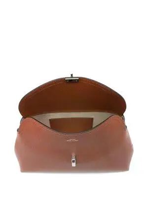 TOTEME Grained-leather Clutch - Brown