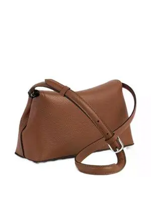 TOTEME Grained-leather Clutch - Brown