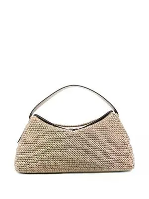 TOTEME T-lock Woven Leather Top Handle Bag - Neutrals