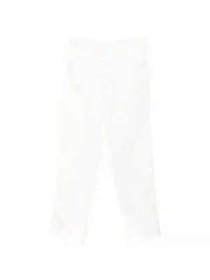 TOTEME Raw Hem Trousers - White