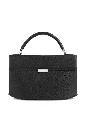 TOTEME Grained-leather Top-handle Tote - Black