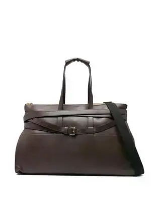 Moschino Leather Holdall - Brown