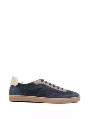 Brunello Cucinelli Lace-up Panelled Sneakers - Blue