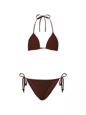 Hunza G Gina Beaded Bikini - Brown