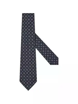 Zegna Floral-pattern Tie - Blue