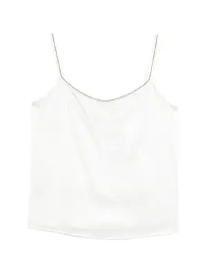 PANICALE Beaded-strap Top - White