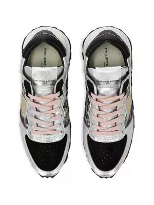 Philippe Model Tropez Haute Panelled Sneakers - Silver