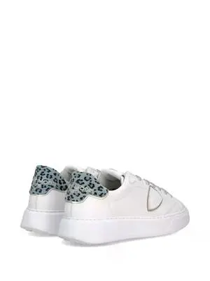 Philippe Model Temple Low Leopard Panel Sneakers