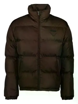Prada Zip Puffer Jacket - Brown