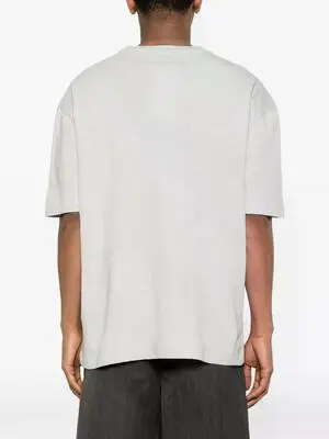 MAISON MARGIELA Logo-embroidered T-shirt - Grey
