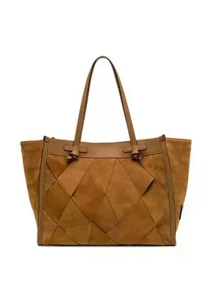 GIANNI CHIARINI Woven Top Handle Tote Bag - Brown