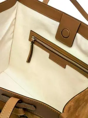 GIANNI CHIARINI Woven Top Handle Tote Bag - Brown