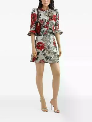 Dolce & Gabbana Floral-embroidered Mini Skirt