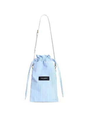 Dolce & Gabbana Striped Bucket Bag - Blue