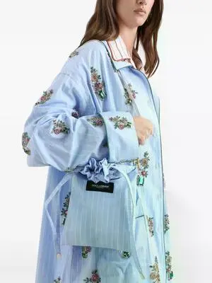 Dolce & Gabbana Striped Bucket Bag - Blue
