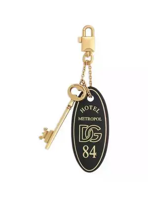 Dolce & Gabbana Logo-plaque Keyring - Black